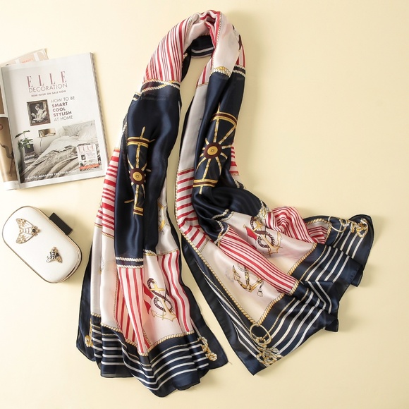 Accessories | Beach Boho Chic Party Silky Multicolored Scarf | Poshmark